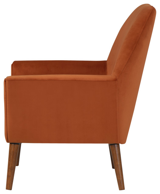 Accera Mid-Century Velvet Arm Chair - Midcentury - Armchairs And Accent ...