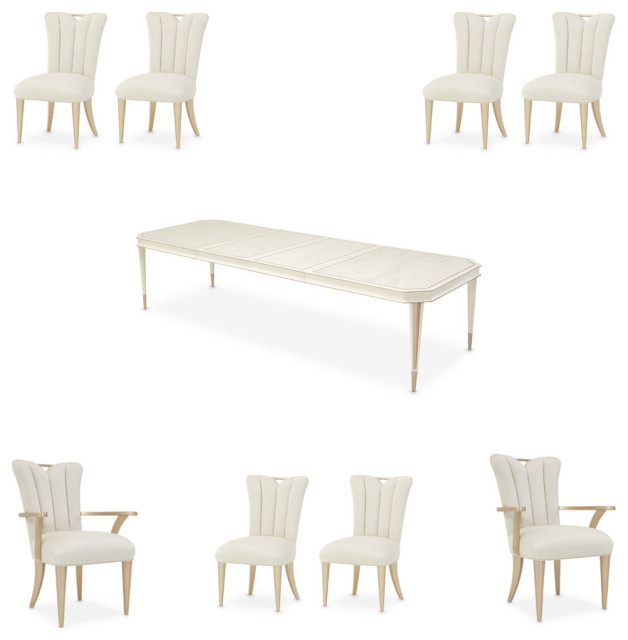 AICO Furniture La Rachelle 9 Piece Dining Room Set - Transitional ...