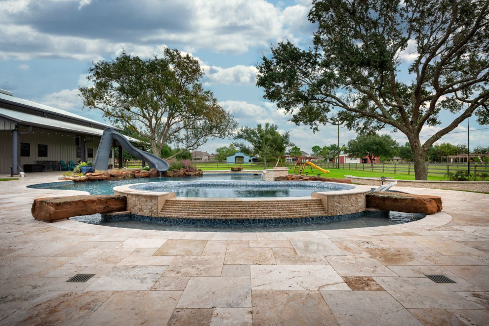 Lagoon Pool on The Farm - Traditional - Houston - by Tipton Spires ...
