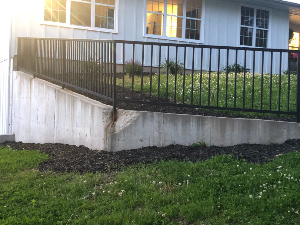 Covering concrete retaining wall?