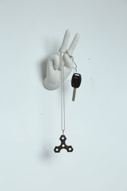 Interior Illusions Plus White Peace Hand Wall Mount, 8.5" Tall ...