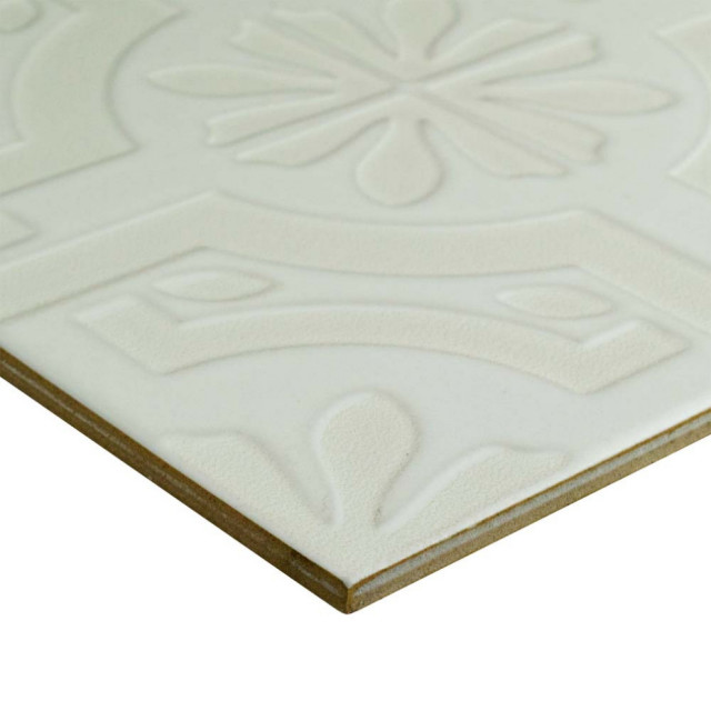Triple Ceramic Floor and Wall Tile, Real White, Sample - Contemporary ...