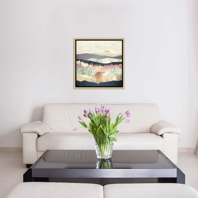 Golden Spring Reflection by SpaceFrog Designs Canvas, 26"x26"x1.5" With ...