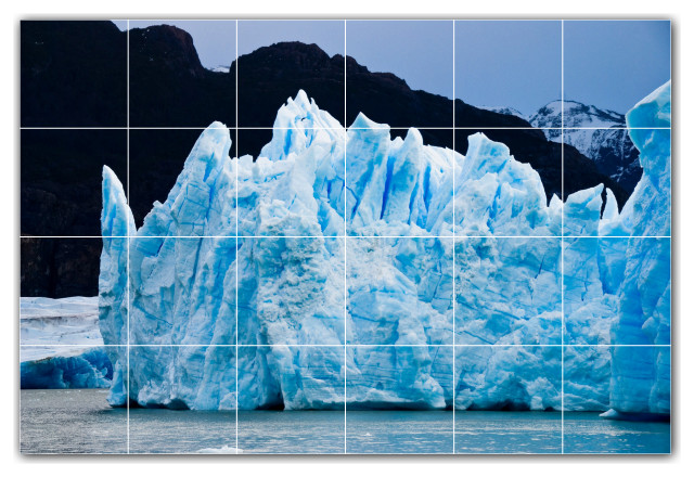 Glacier Ceramic Tile Wall Mural HZ500734, 72" Wide x 48" High ...
