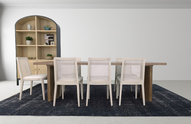 Fraser Rectangular Dining Table, Brown - Farmhouse - Dining Tables - by LH Home | Houzz