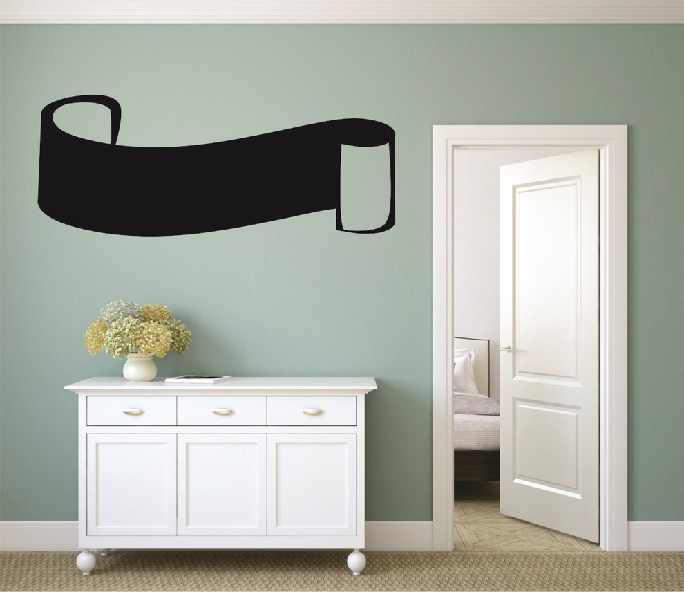 Decal, Curved Ribbon Silhouette, 20x40", 20X40 - Contemporary - Wall ...