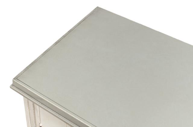 Louis Xvi 3 Door Buffet For Dining Room White With Gray Quartz ...