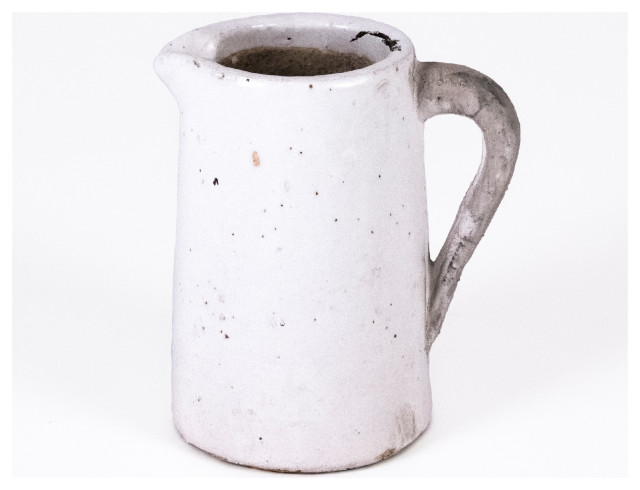 Small White Pitcher - Farmhouse - Pitchers - by Zentique, Inc. | Houzz