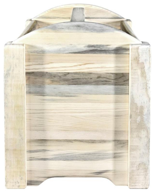 Montana Woodworks Homestead Wood Magazine Rack with Wolf Design in ...