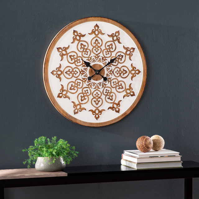 Crawley Round Wall Clock - Traditional - Wall Clocks - by SEI | Houzz