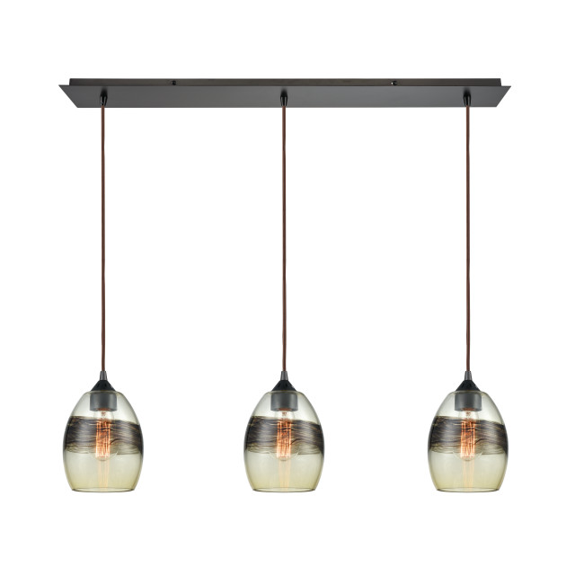 Whisp 3-Light Linear Multi-Pendant Fixture - Contemporary - Pendant ...