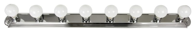 8-Light Vanity Globe Fixture Chrome - Traditional - Bathroom Vanity ...