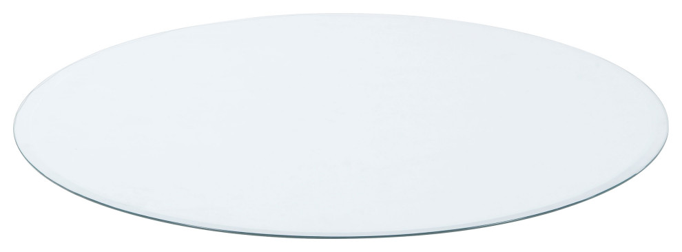 36" 6mm Round Glass Top Clear - Modern - Table Tops And Bases - by ...