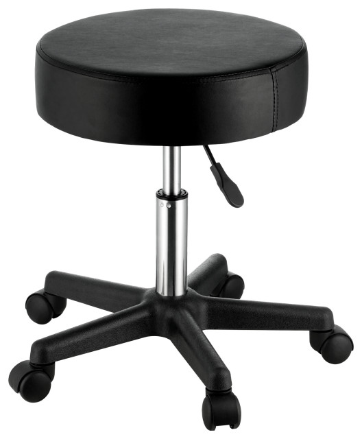 VEVOR Round Rolling Stool Swivel Stool With Wheels PU Leather Height ...