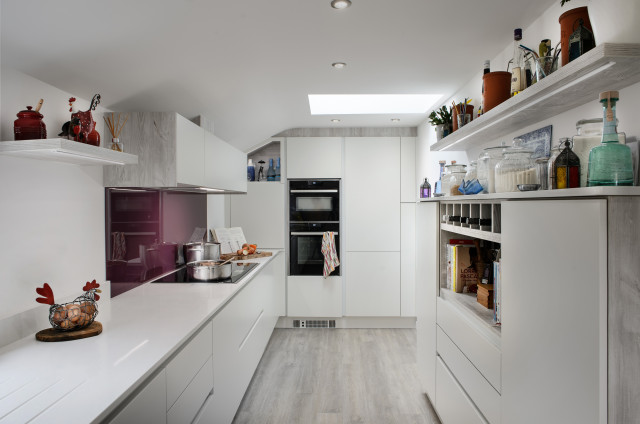 No space is a waste in a compact kitchen. - Contemporary - Kitchen ...