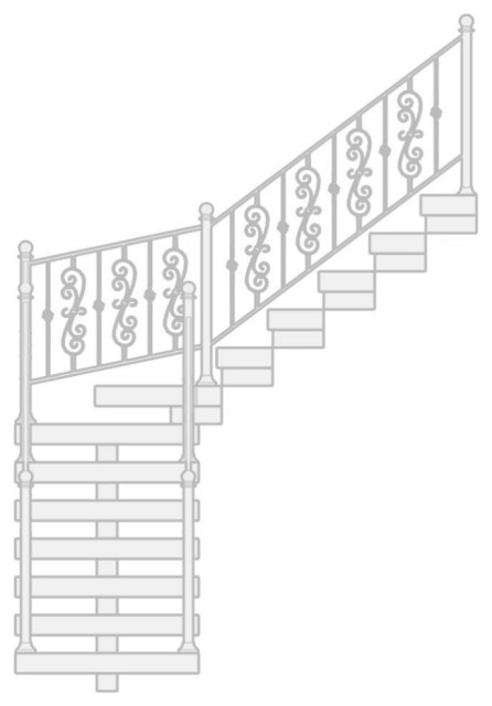 Winder Victorian Metal Open Tread - Contemporary - Stair Parts - by ...