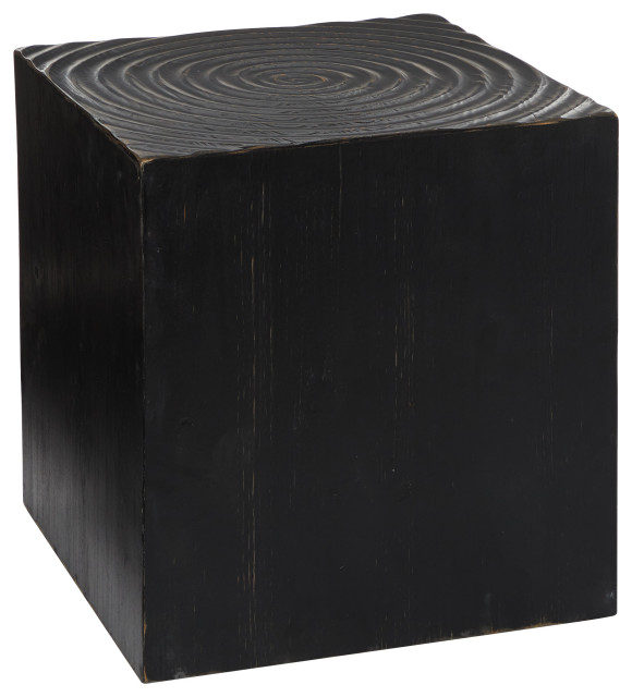 Rustic Black Wood Accent Table 89285 - Rustic - Side Tables And End ...