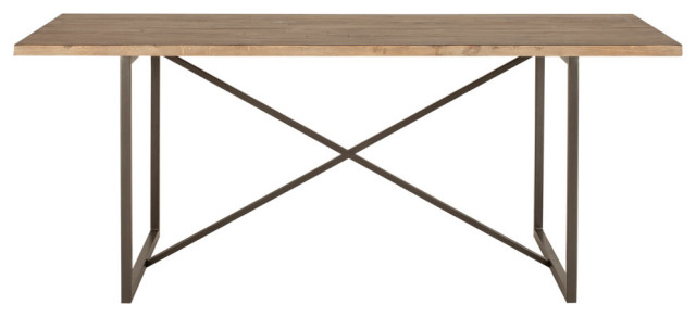 75 Inch Dining Table Brown Rustic Moe's Home - Rustic - Dining Tables ...