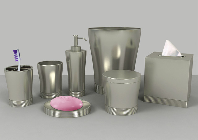 nu steel Special Pewter Boutique Tissue Box Cover - Contemporary ...