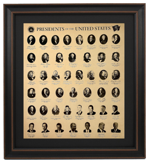 Framed Presidents of the United States - Traditional - Prints And ...