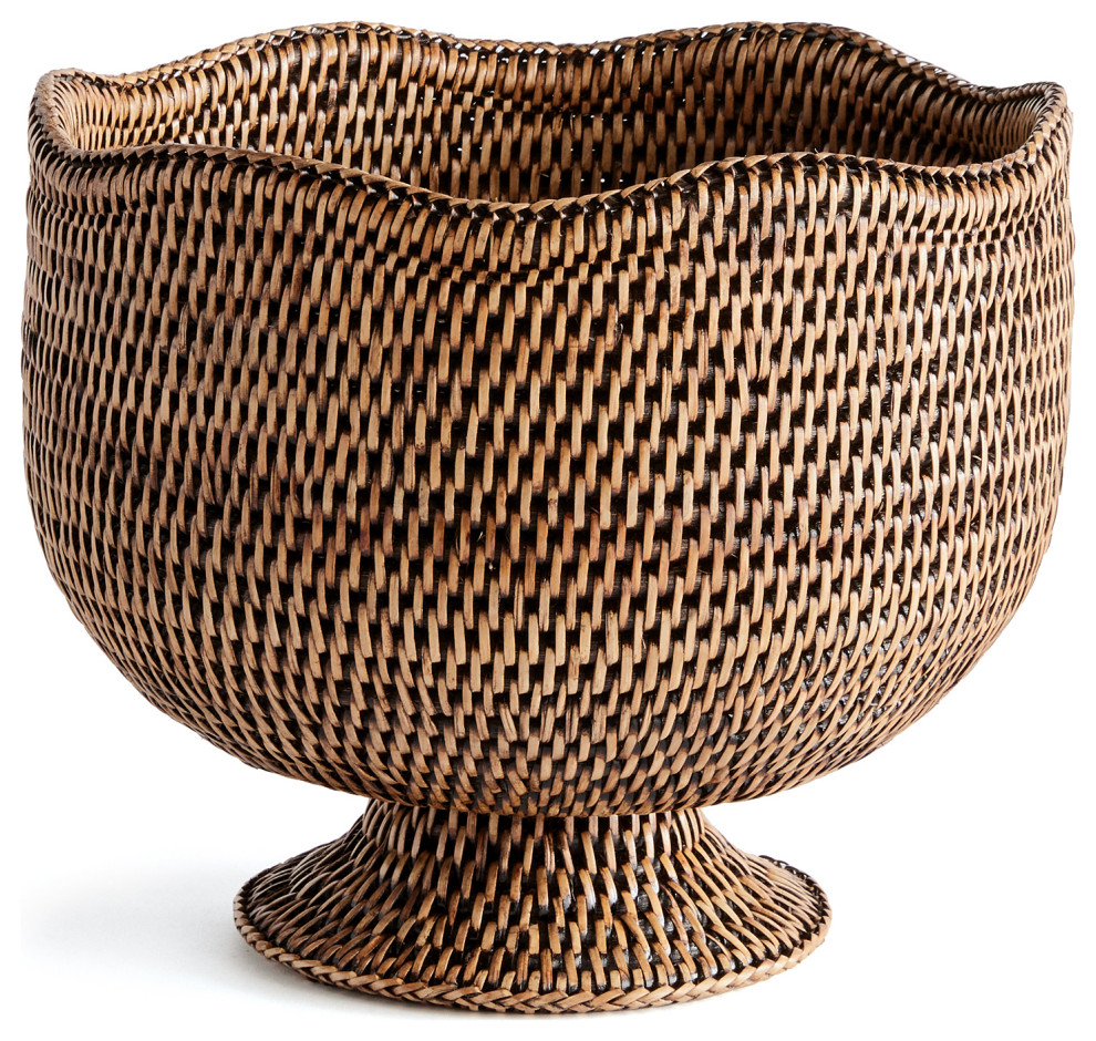 Burma Rattan Footed Cachepot - Tropical - Indoor Pots And Planters - by ...