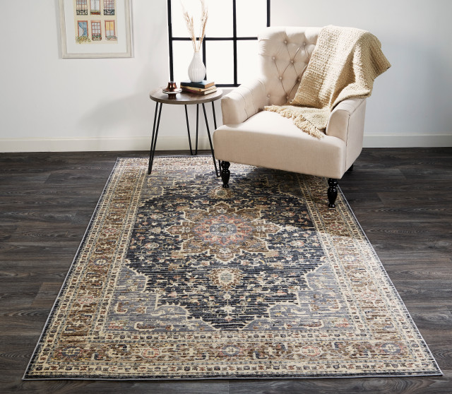 Feizy 3578FGRY Grayson Machine Made Beige / Tan Area Rugs, 7'-10" x 10 ...