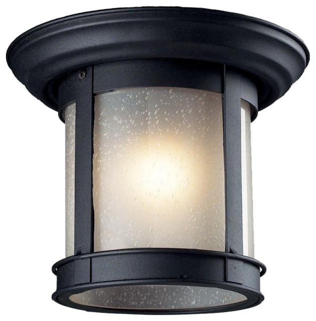 Outdoor Flush Mount Collection Outdoor Flush Mount Light in Black ...