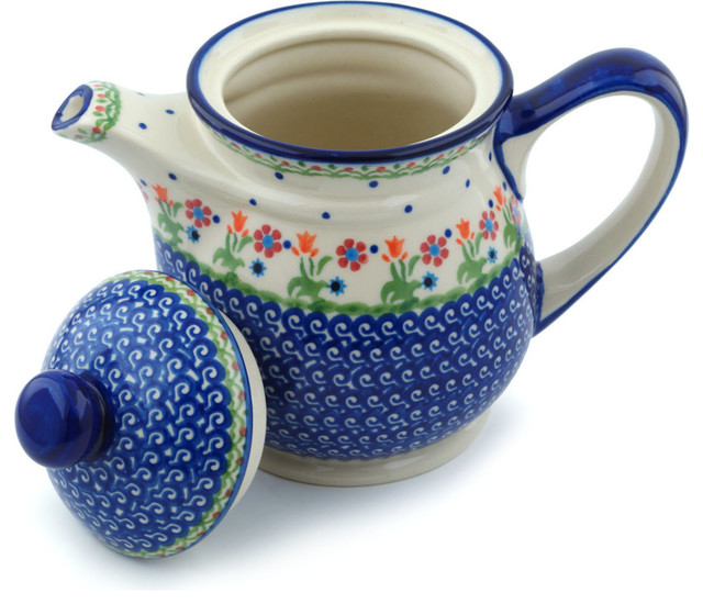 Polmedia Polish Pottery 46 oz. Stoneware Teapot - Traditional - Teapots ...