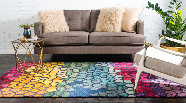 Unique Loom Multicolored Estrella Madrid 9' 0 x 12' 0 Area Rug, 3' 3x5 ...