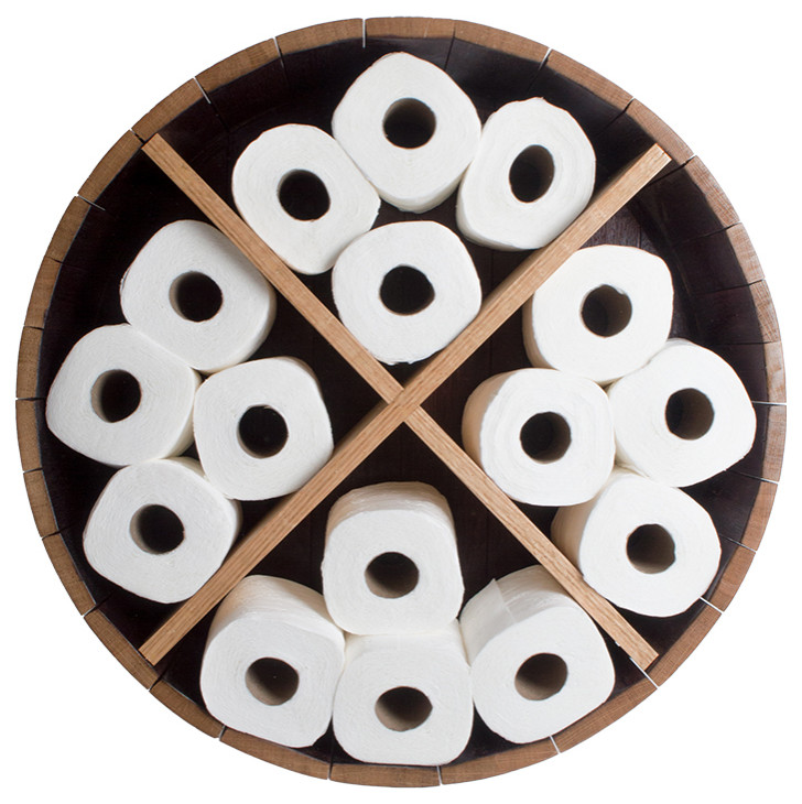 Wine Barrel Storage Shelf - Rustic - Bathroom Shelves - by Alpine Wine ...