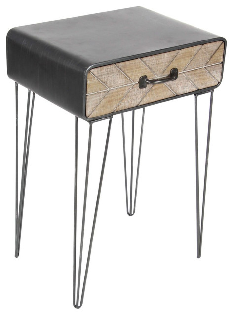 Modern Black Metal Accent Table 94604 - Midcentury - Side Tables And ...