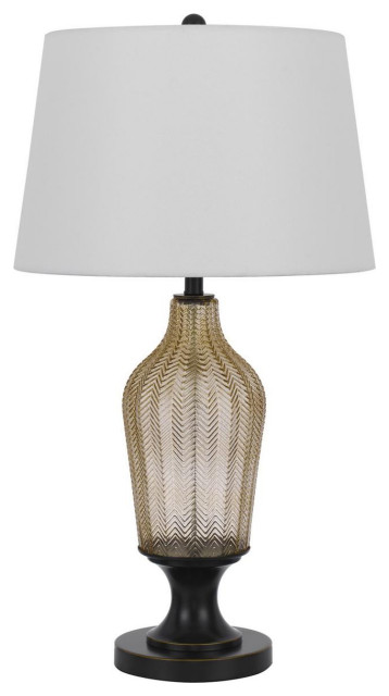 Fluted 1 Light Table Lamp, Smoked - Transitional - Table Lamps - by ...