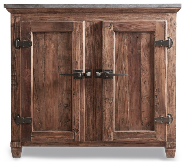 36" Reclaimed Elm Single Bath Vanity - Rustic - Bathroom Vanities And ...