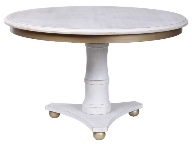 Dann Foley Wooden Dining Table Whitewash and Light Brown Finish ...