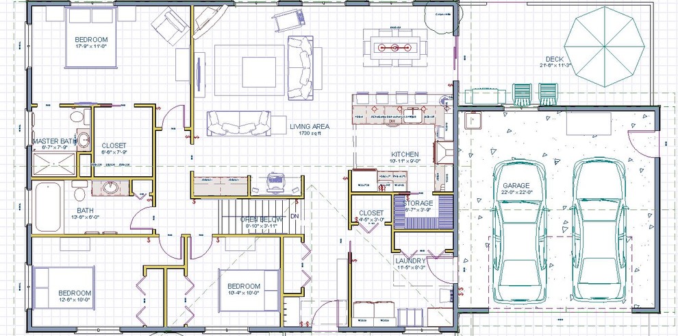 1700sqft rancher, please critique floor plan!
