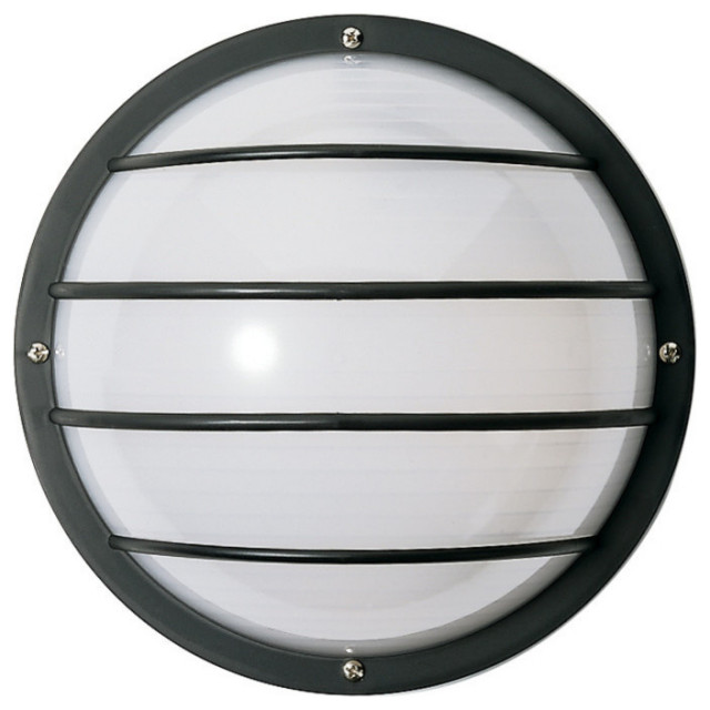 2 Light CFL 10" Round Cage Wall Fixture 2 9W Twin Tube Incl - Beach ...