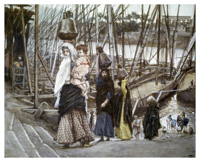 "Sojourn In Egypt" Digital Paper Print by James Tissot, 18"x15", 38"x31 ...