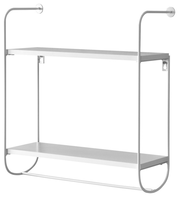Wesley 2-Tier Floating Shelf - Contemporary - Display And Wall Shelves ...