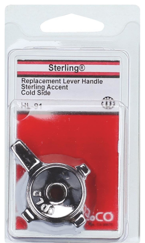 Lasco HL-91 Sterling D-Broach Accent Cold Faucet Handle, Chrome - Tub ...