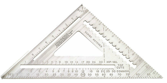Johnson Level RAS-120 Aluminum Rafter Angle Square, 12", 12 ...
