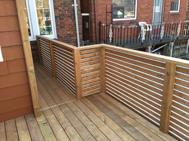 Horizontal deck railing - Modern - Deck - Toronto - by Zebra Deck