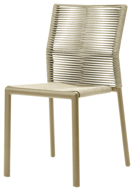 Source Furniture Avalon Aluminum Frame Patio Dining Side Chair in ...