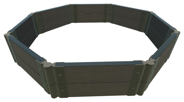 Weathered Wood 5'x5'x11" St. John Baptistry Raised Garden Bed, Octagon ...