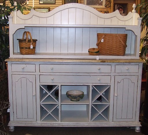 Cottage Style White Buffet w/Hutch - Buffets And Sideboards - Houston ...