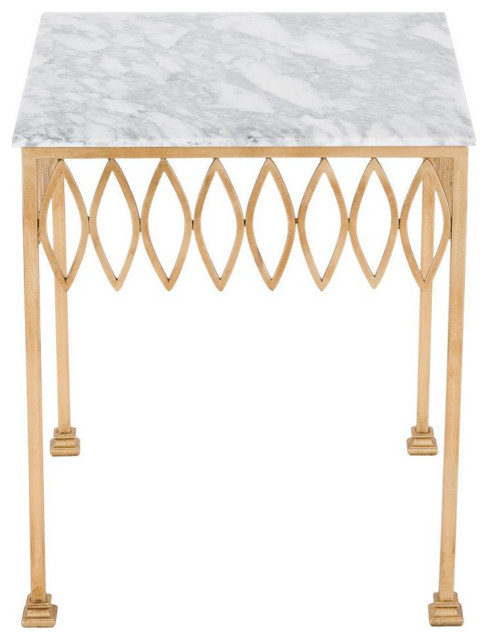Legacy White Marble End Table - Contemporary - Side Tables And End Tables - by Rustic Home ...