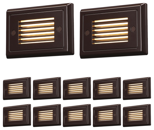 Dimmable 120V LED Step Lights, 3000K Warm White, Oil Rubbed Bronze, 12 ...