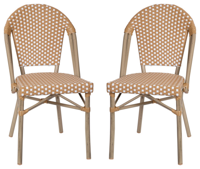 Natural/White Paris Chairs, Set of 2 - Tropical - Outdoor Dining Chairs ...