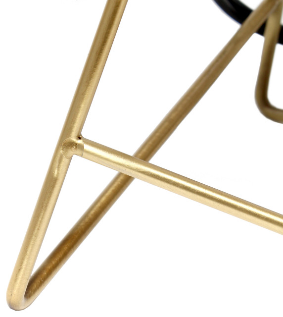 Down to the Wire Table Lamp with Fabric Shade, Gold with White Shade ...