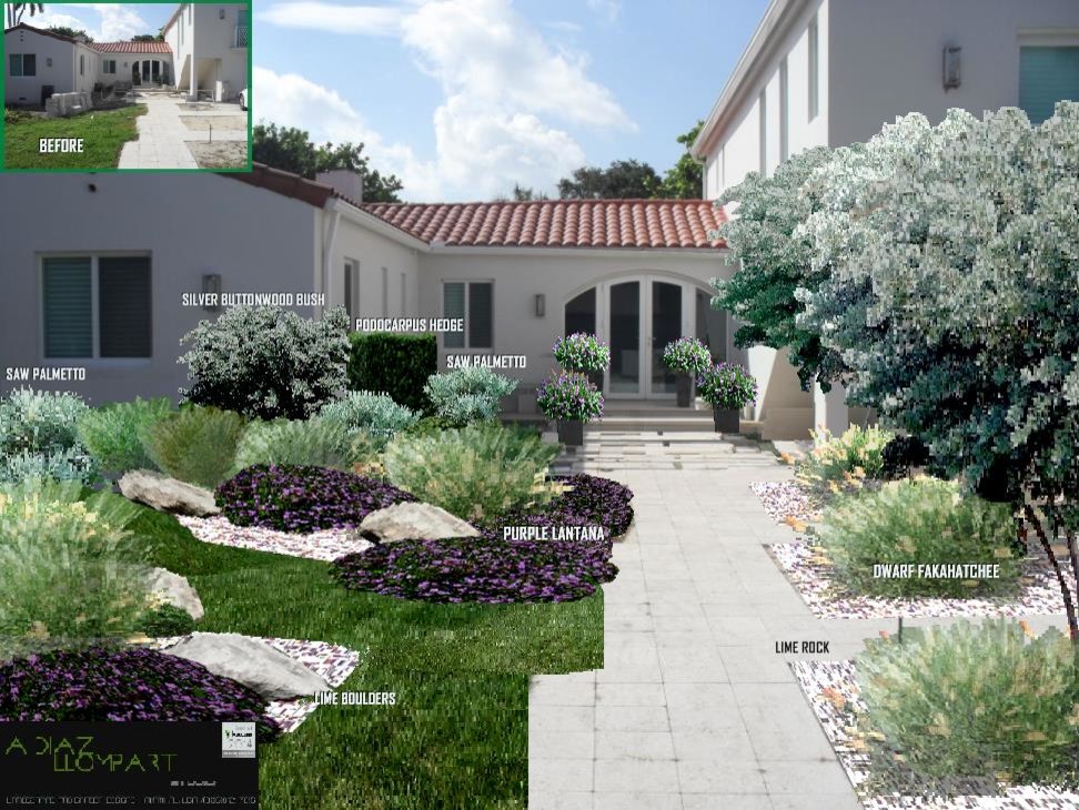 Coastal / Beach Style Landscaping design - Beach Style - Miami - by A ...