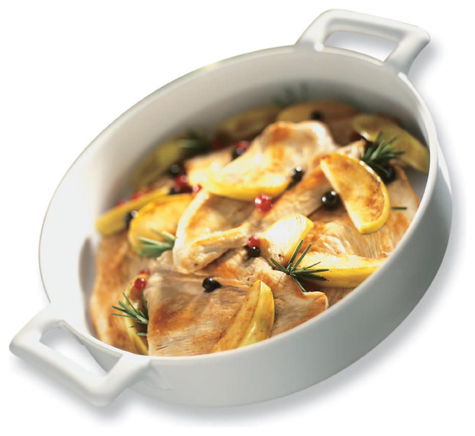 Revol Belle Cuisine White Porcelain 7.25 Inch Round Baker ...